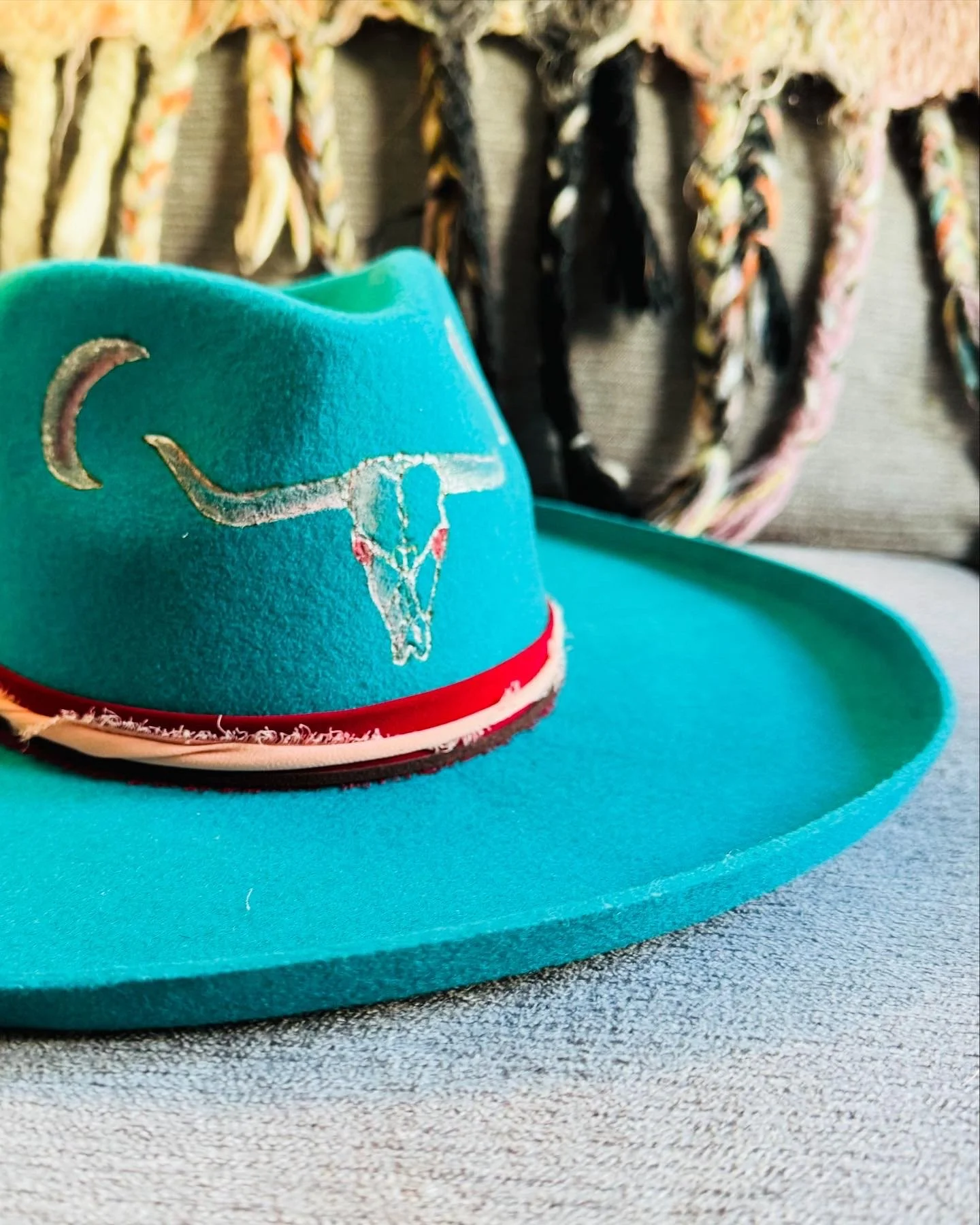 Hand Painted Hats — HAL AT THE MOON