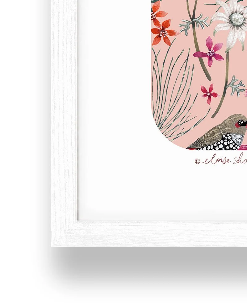 Australian Native Floral Bouquet Wall Art Print. Featuring Waratah ...