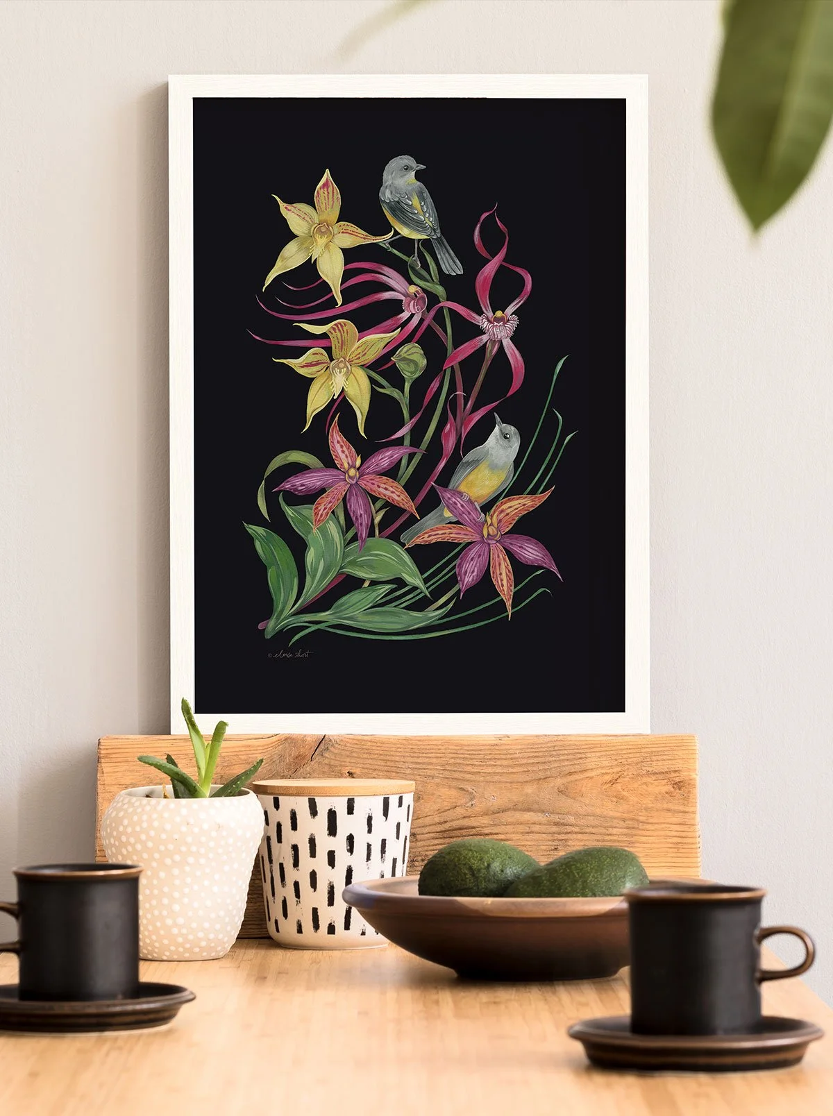Australian Native Floral Bouquet Wall Art Print. Featuring Waratah ...