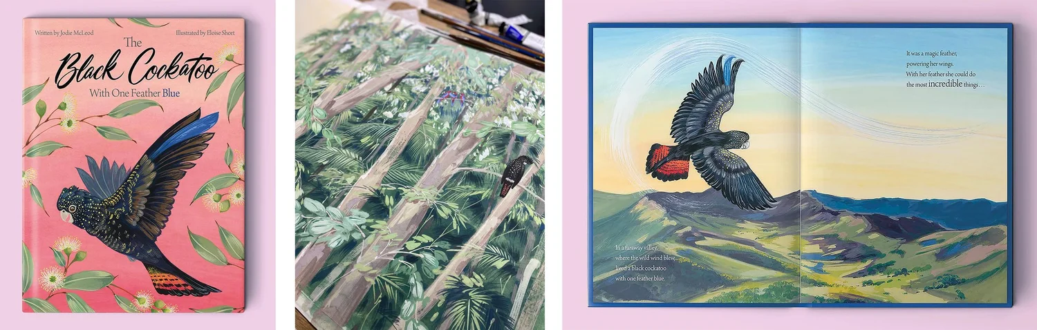The Black Cockatoo With One Feather Blue illustrated by Eloise Short ...