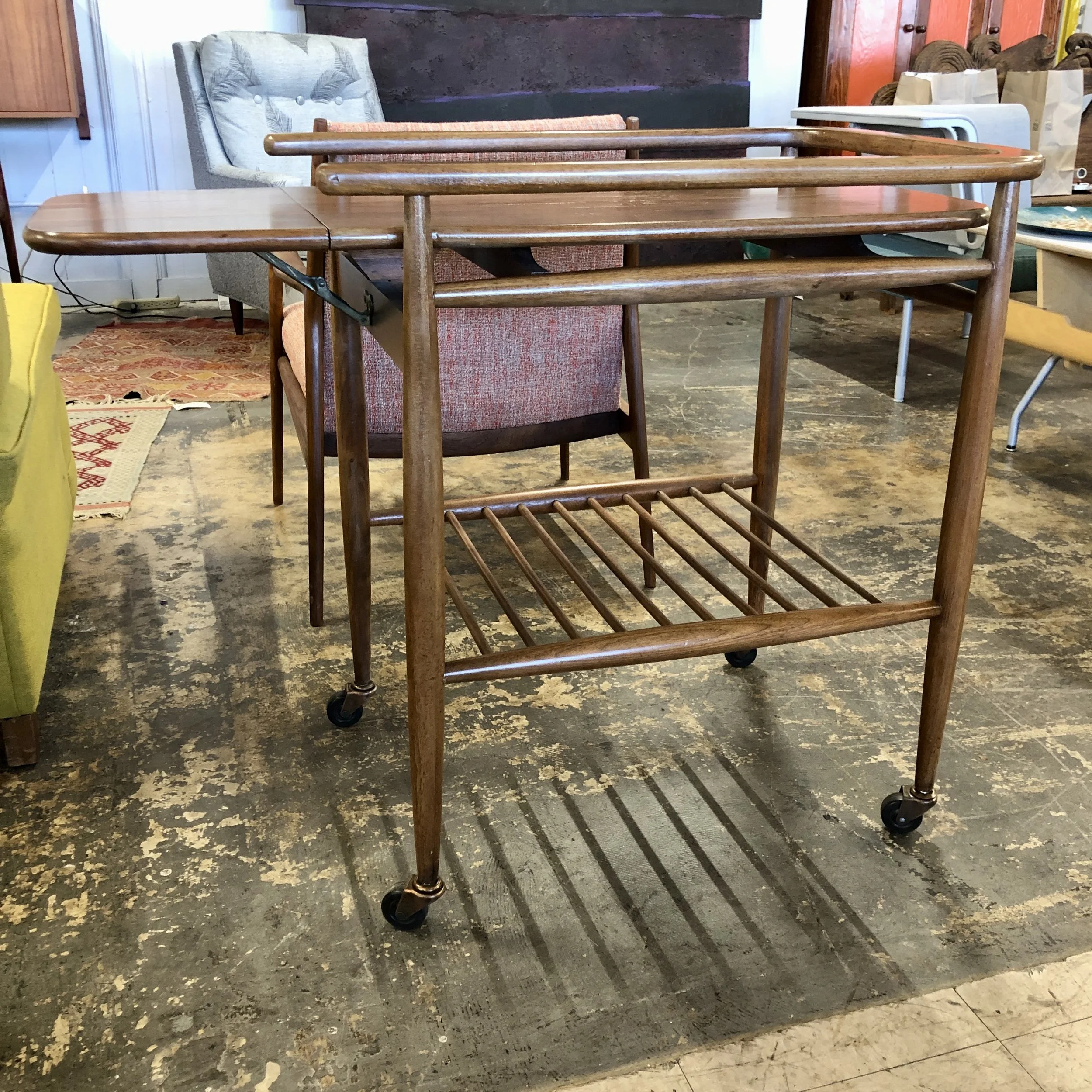 Arthur Umanoff Rolling Bar — Contact Modern Mid-Century Furnishings