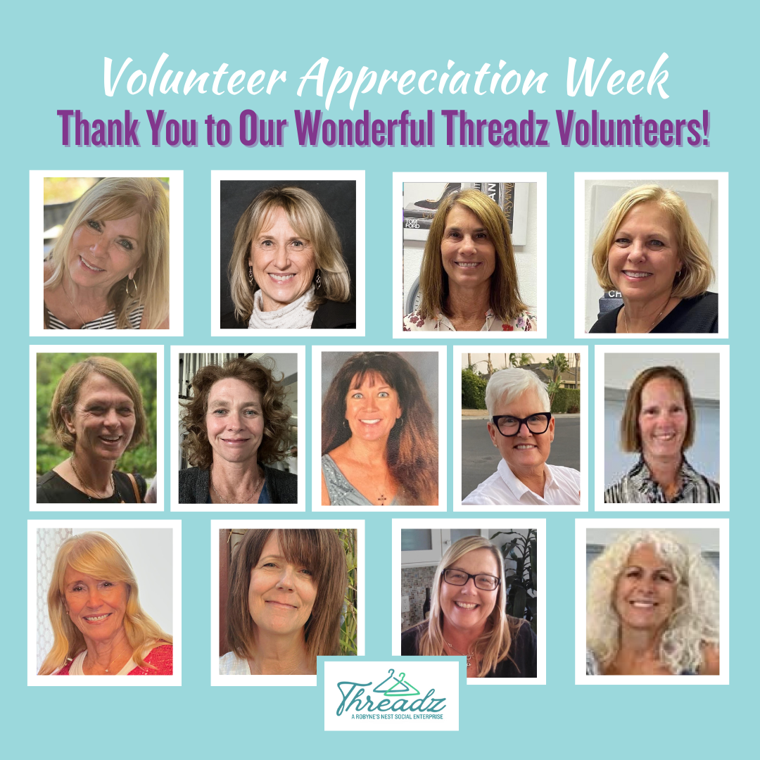 National Volunteer Week - Thank You Threadz Volunteers! — Robyne's Nest