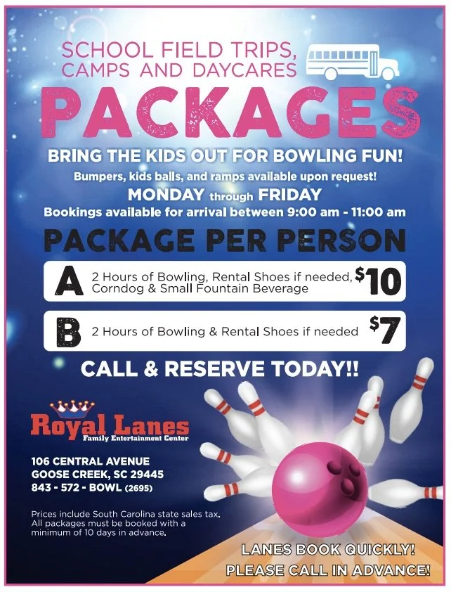 Field Trips, Camps & Daycares — Royal Lanes Family Entertainment Center
