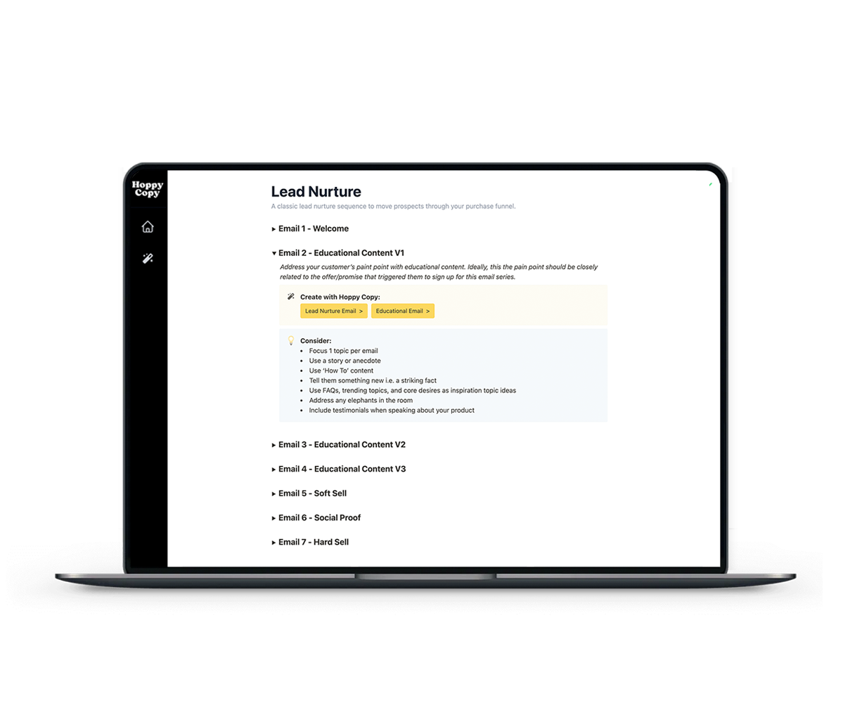 Email Sequence Planner AI Templates Hoppy Copy Email Sequence Planner AI Templates Hoppy Copy