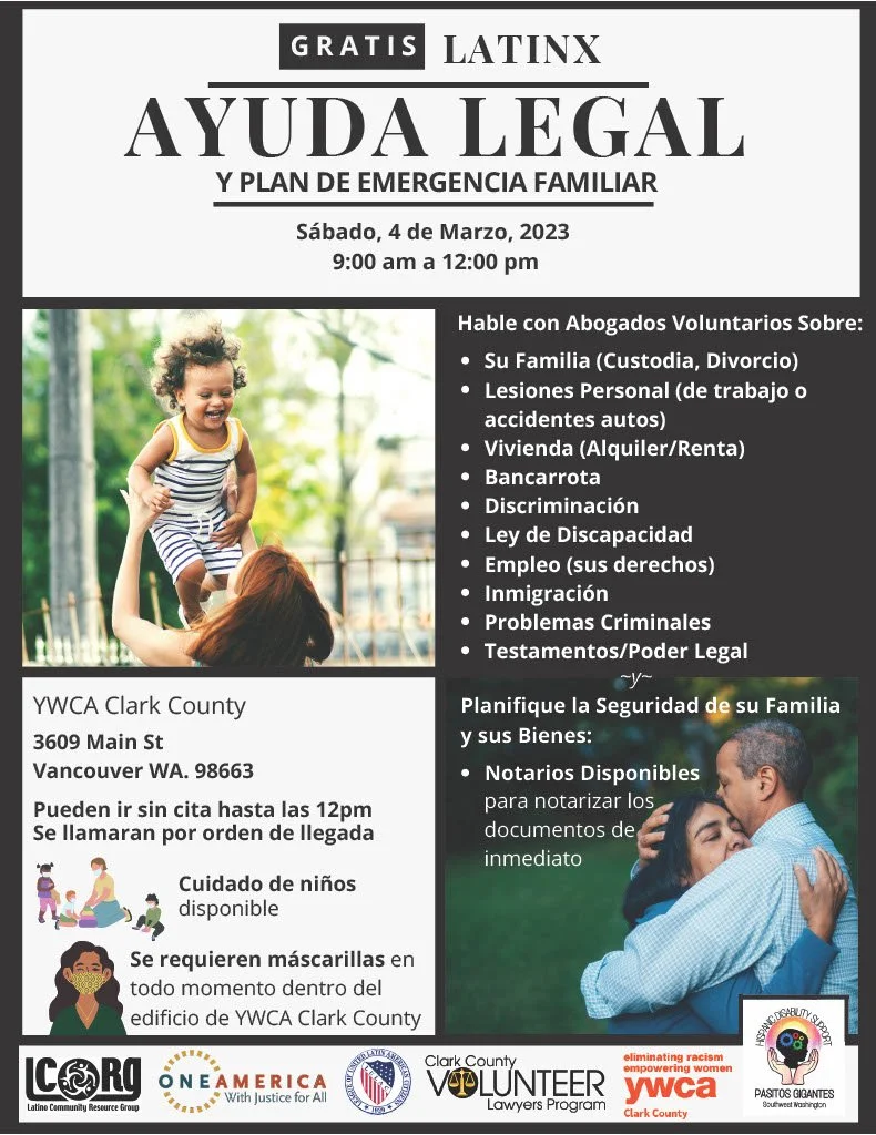 Gratis Latinx Ayuda Legal Y Plan De Emergencia Familiar — SW WA LULAC ...