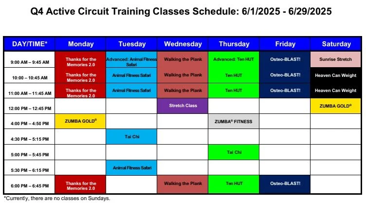 Book a Class: Q4 Active | Body & Brain Gym for Older Adults