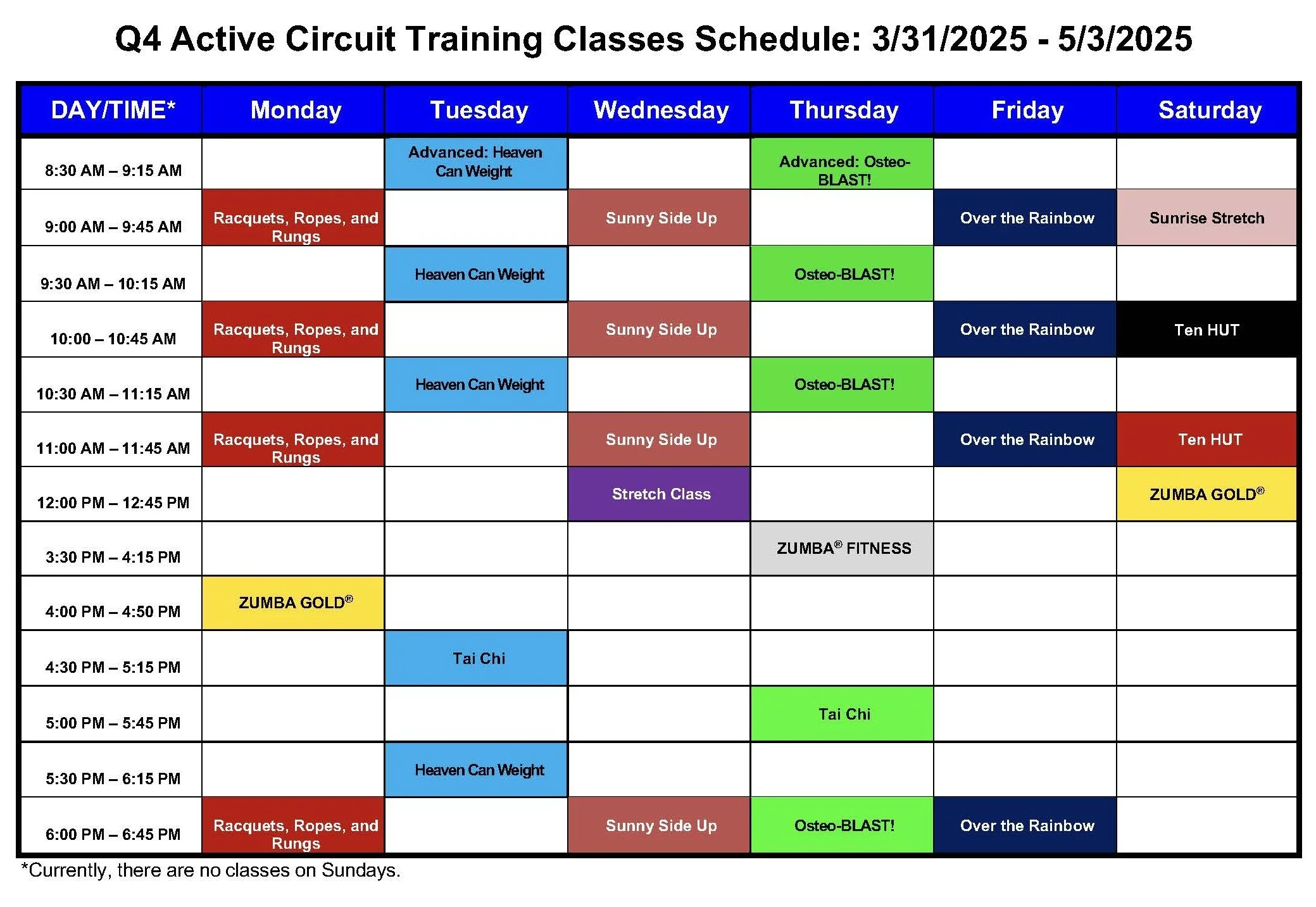 Book a Class: Q4 Active | Body & Brain Gym for Older Adults