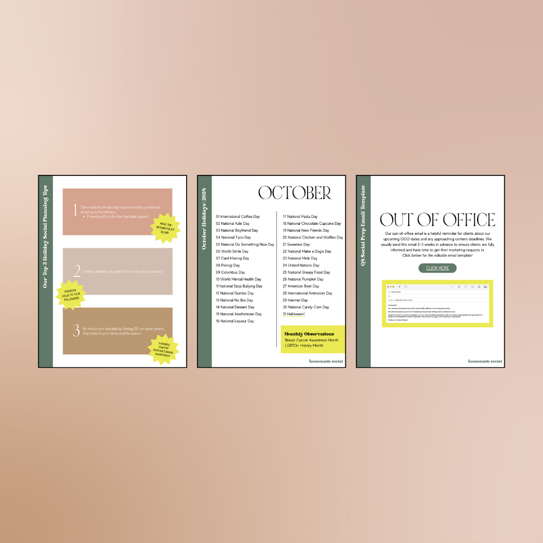 Q4 Promotion Planning Guide For Social Media Managers — Homemade Social