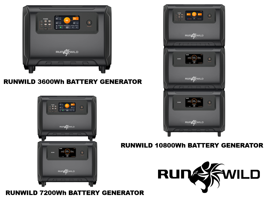 RUNWILD Battery Power Stations & Solar Generators