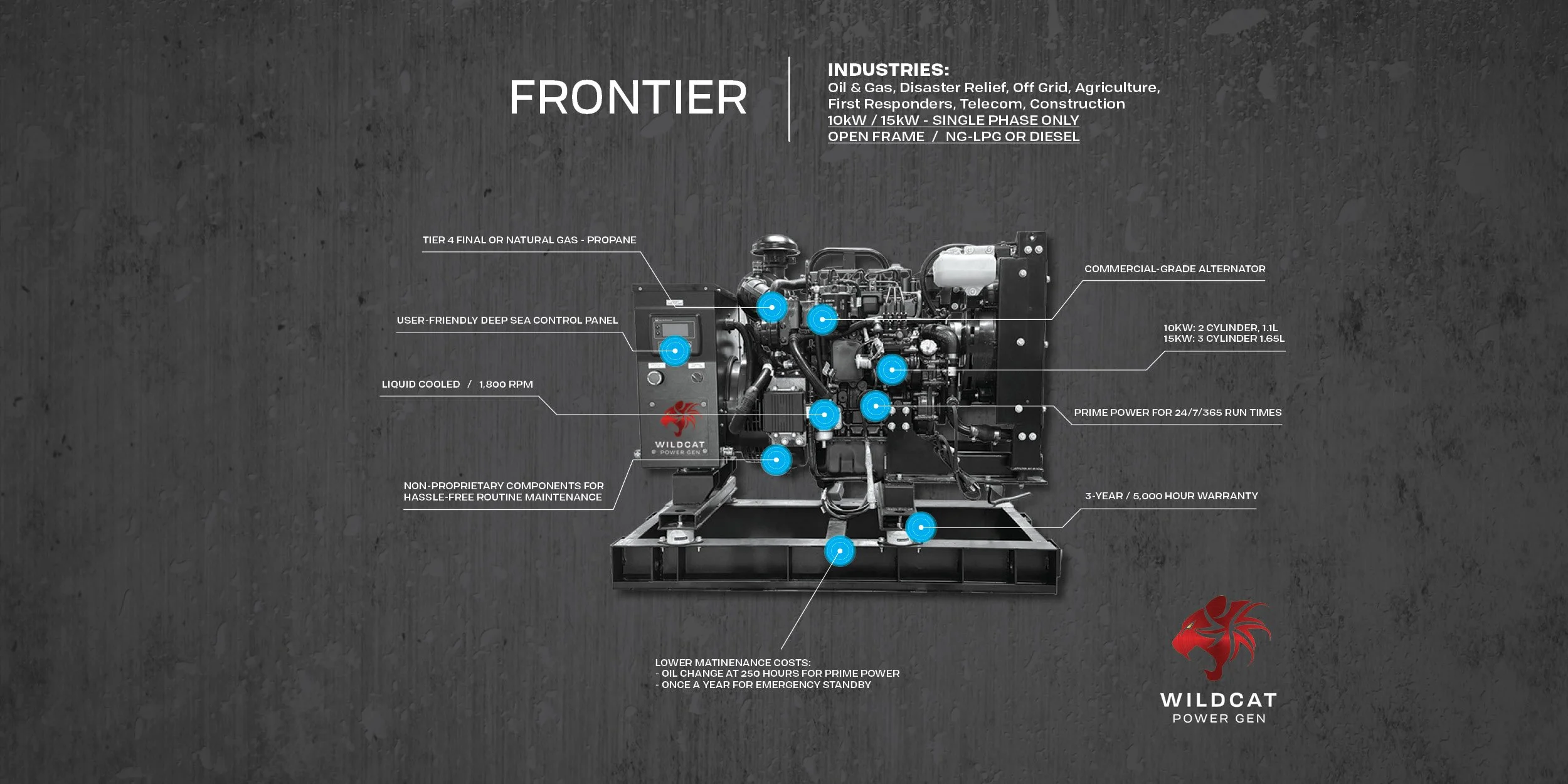 Wildcat Frontier Generators: 10KW & 15KW with Easy Controls and ...