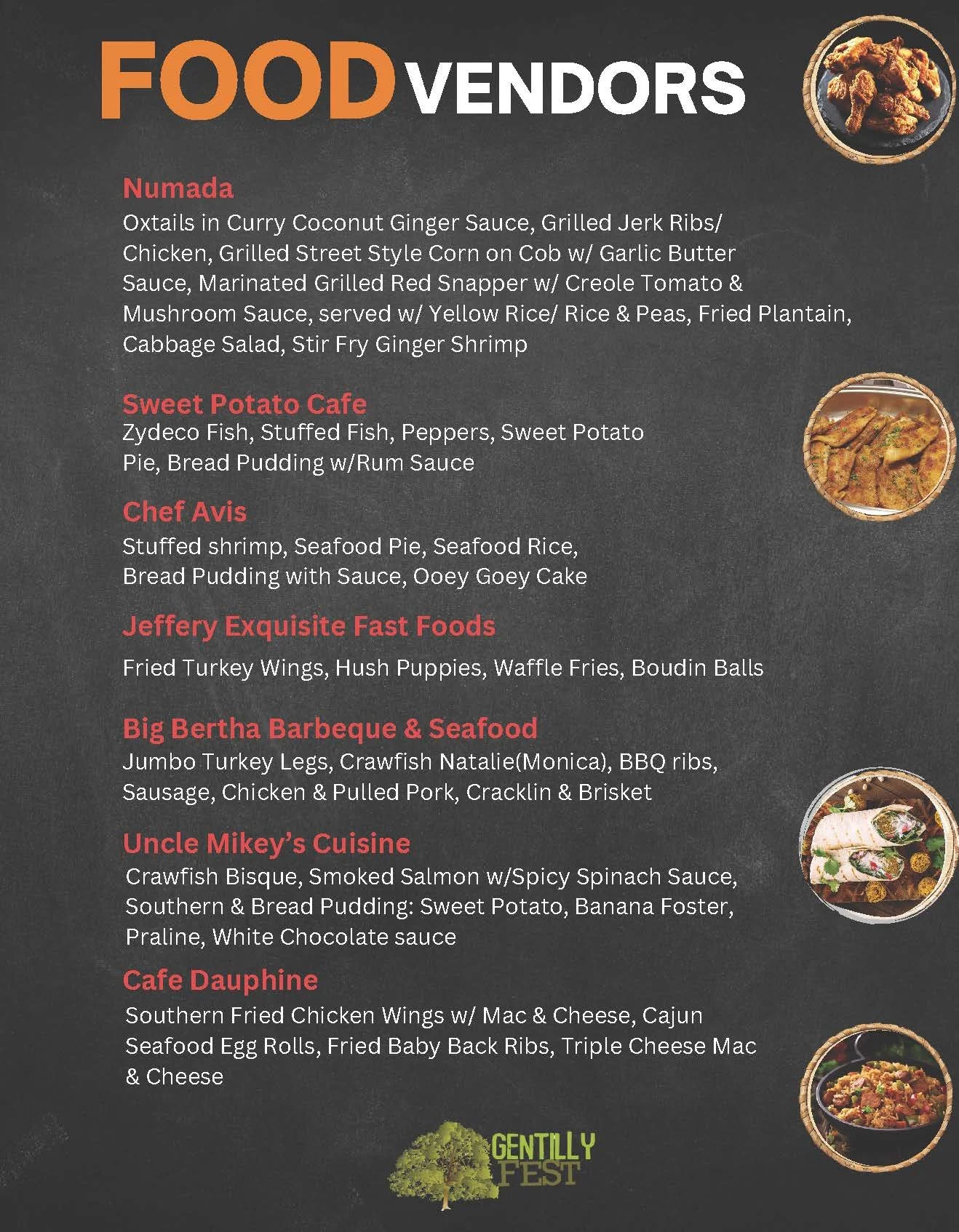 List of Food Vendors — Gentilly Fest