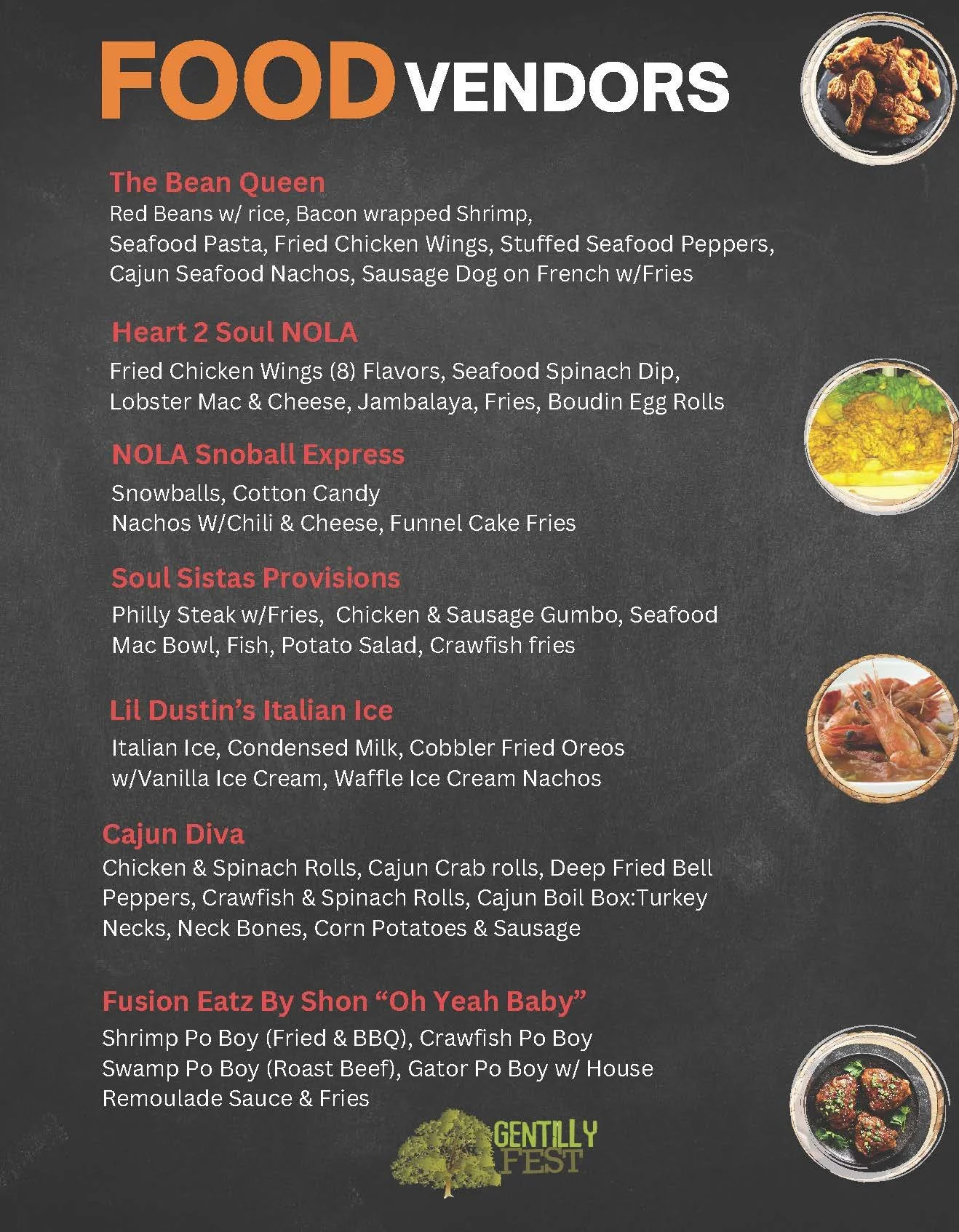 List of Food Vendors — Gentilly Fest