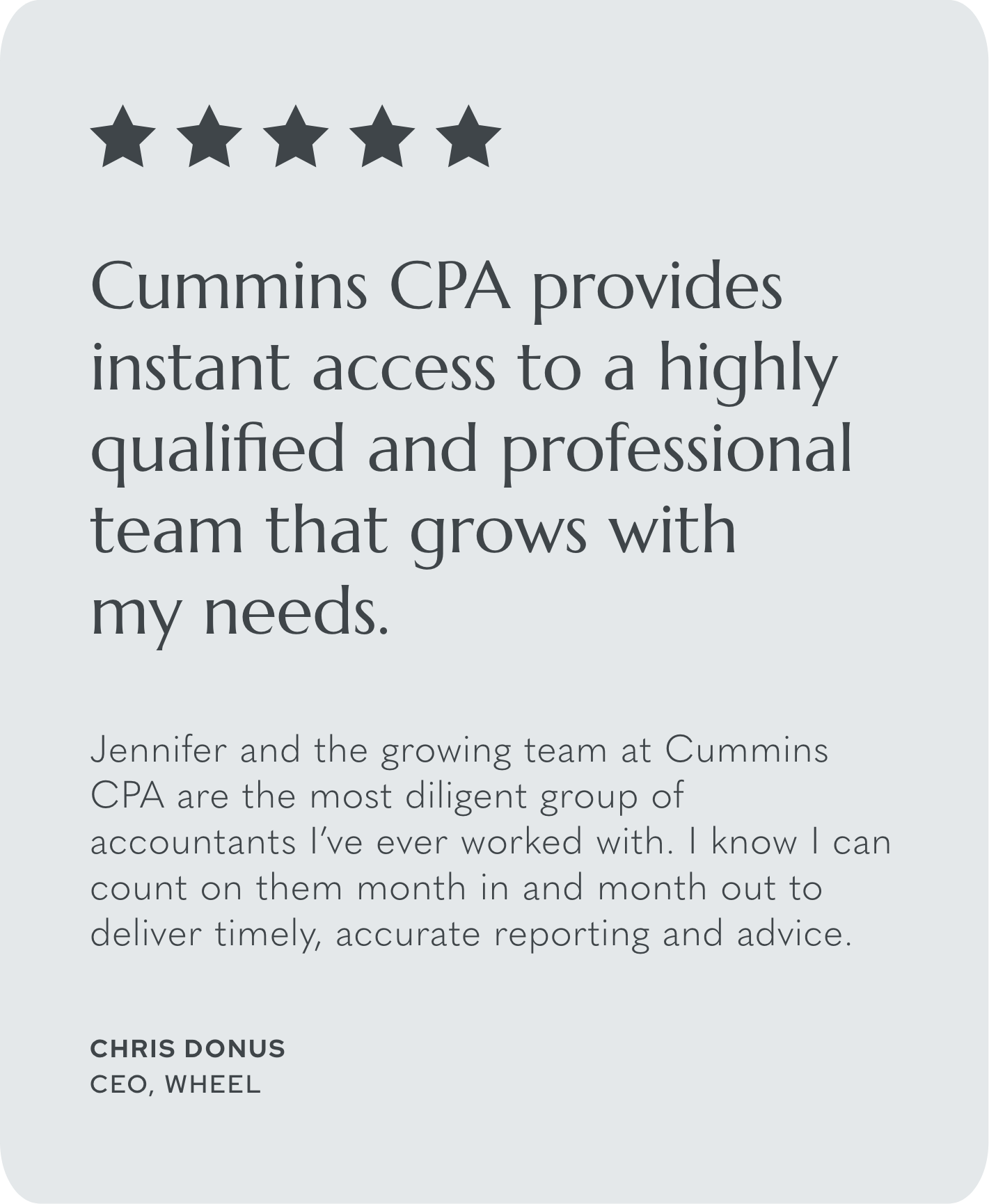 J Cummins CPA