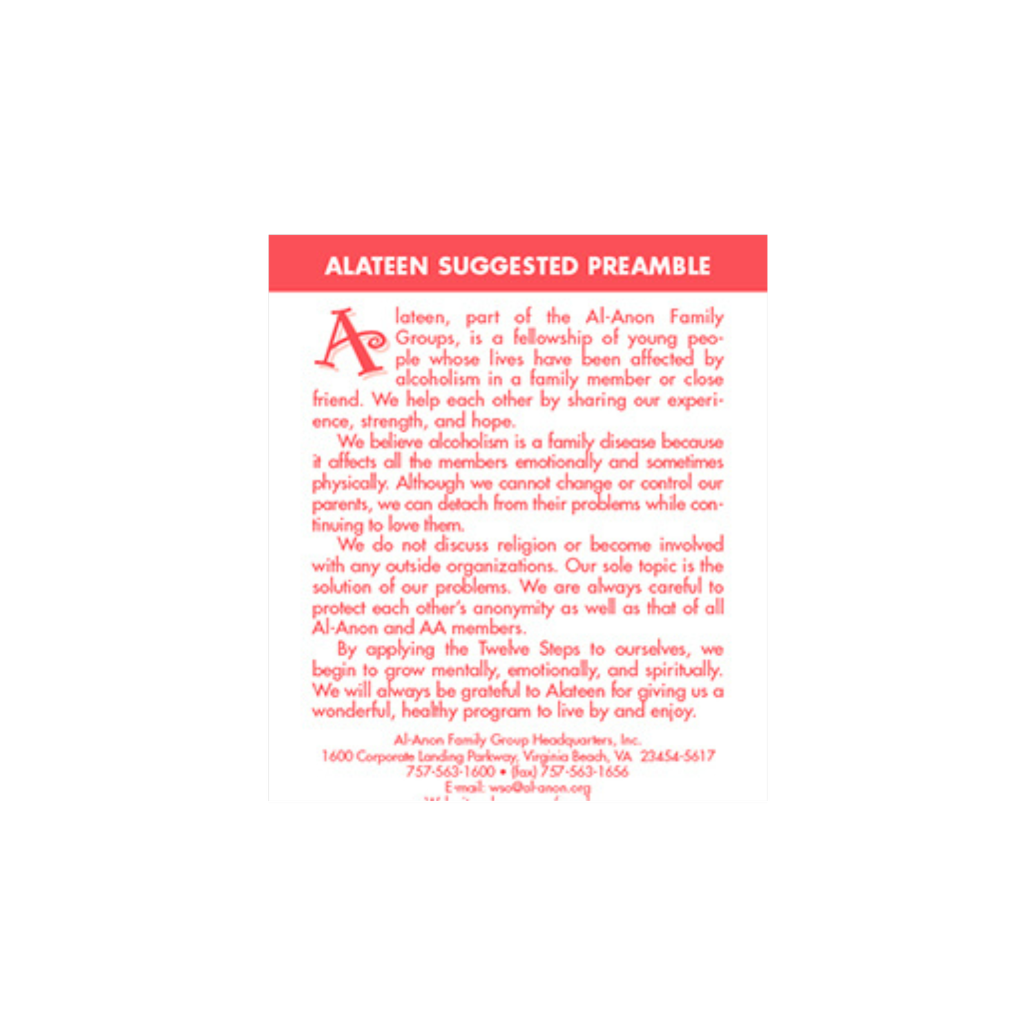 (S-19) Detachment — Al-Anon Family Services of Middle Tennessee
