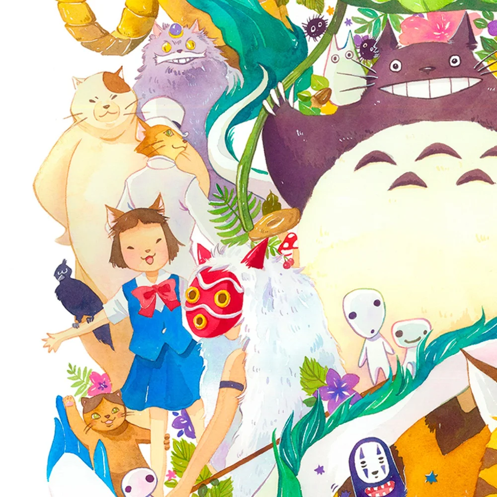 Studio Ghibli Character Collage