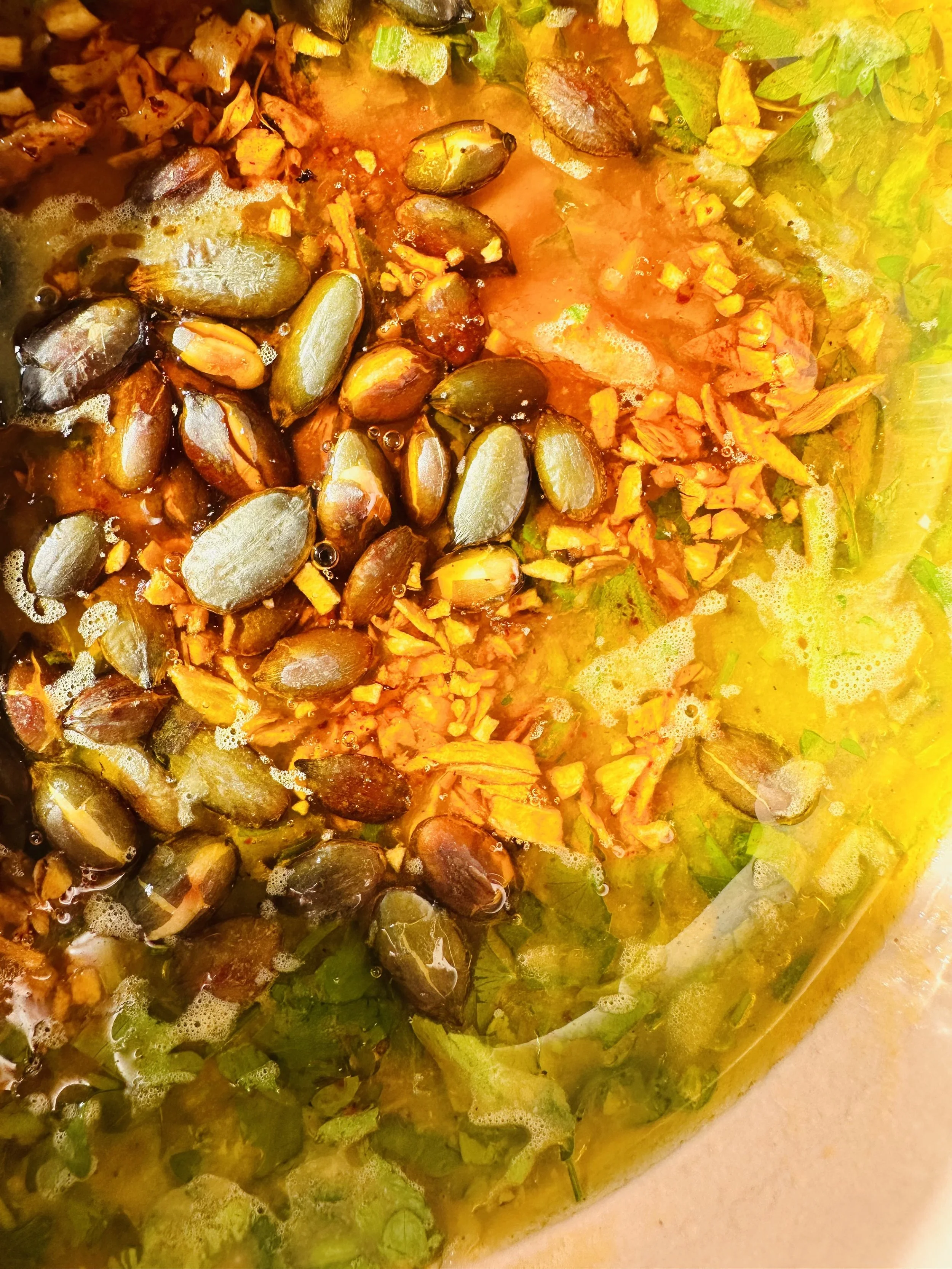 CHICKPEA LEEK SOUP WITH CRISPY GARLIC — KaliCooking