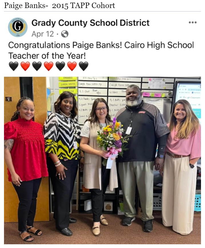 TAPP Hall Of fame — Southwest Georgia RESA