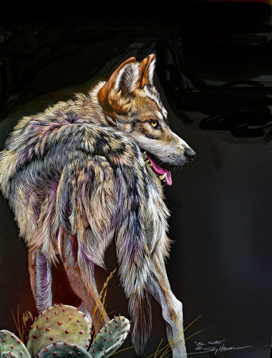 SOLD - El Lobo — Santa Fe Trails Fine Art