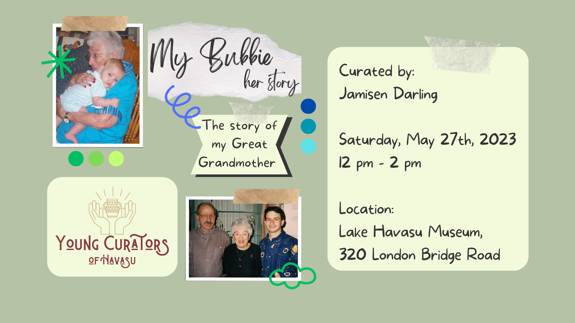 Young Curators Opening: “My Bubbie” by Jamisen Darling — Lake Havasu ...