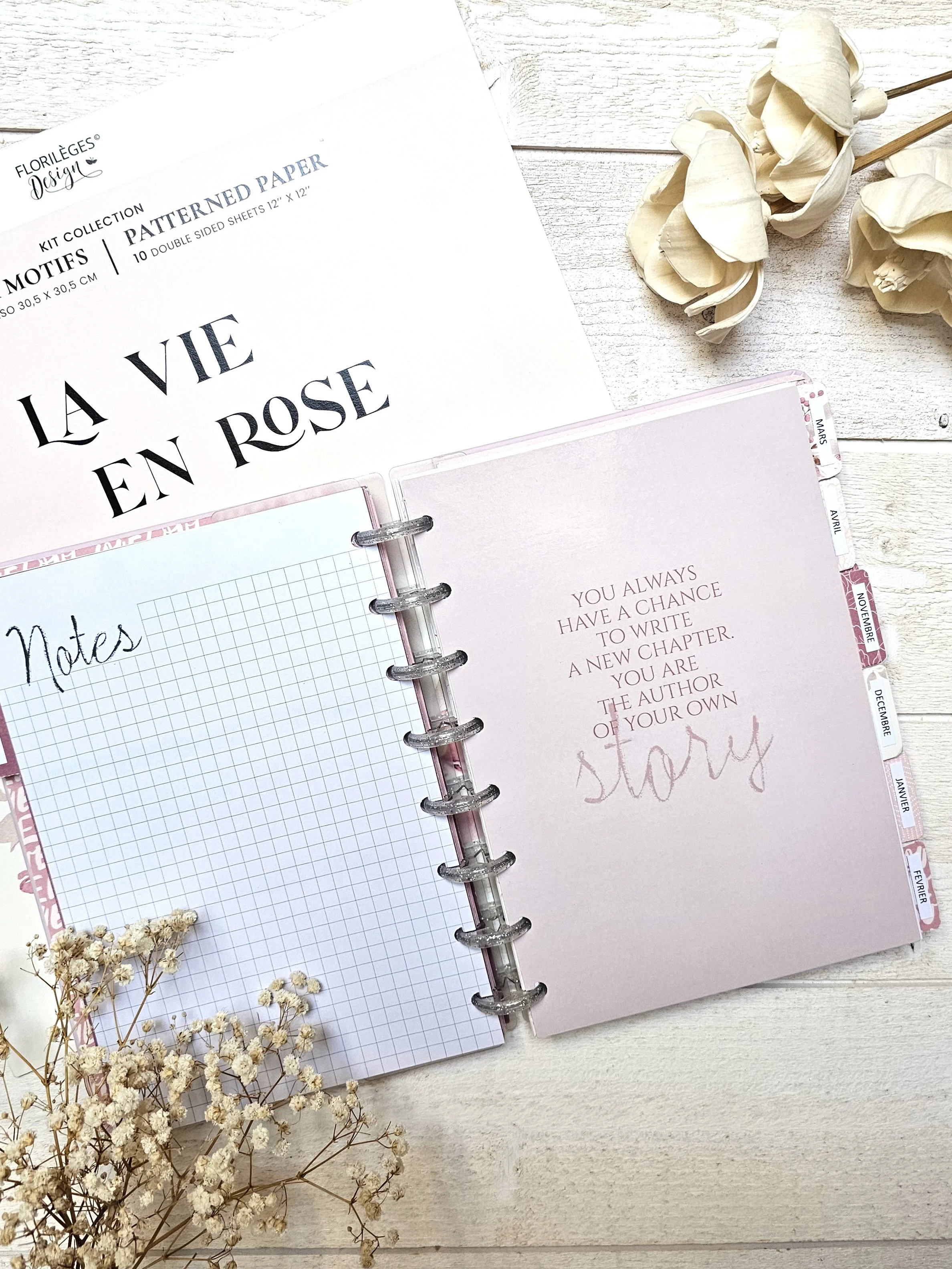 PLANNER « LA VIE EN ROSE » – FLORENCE — Florilèges Design