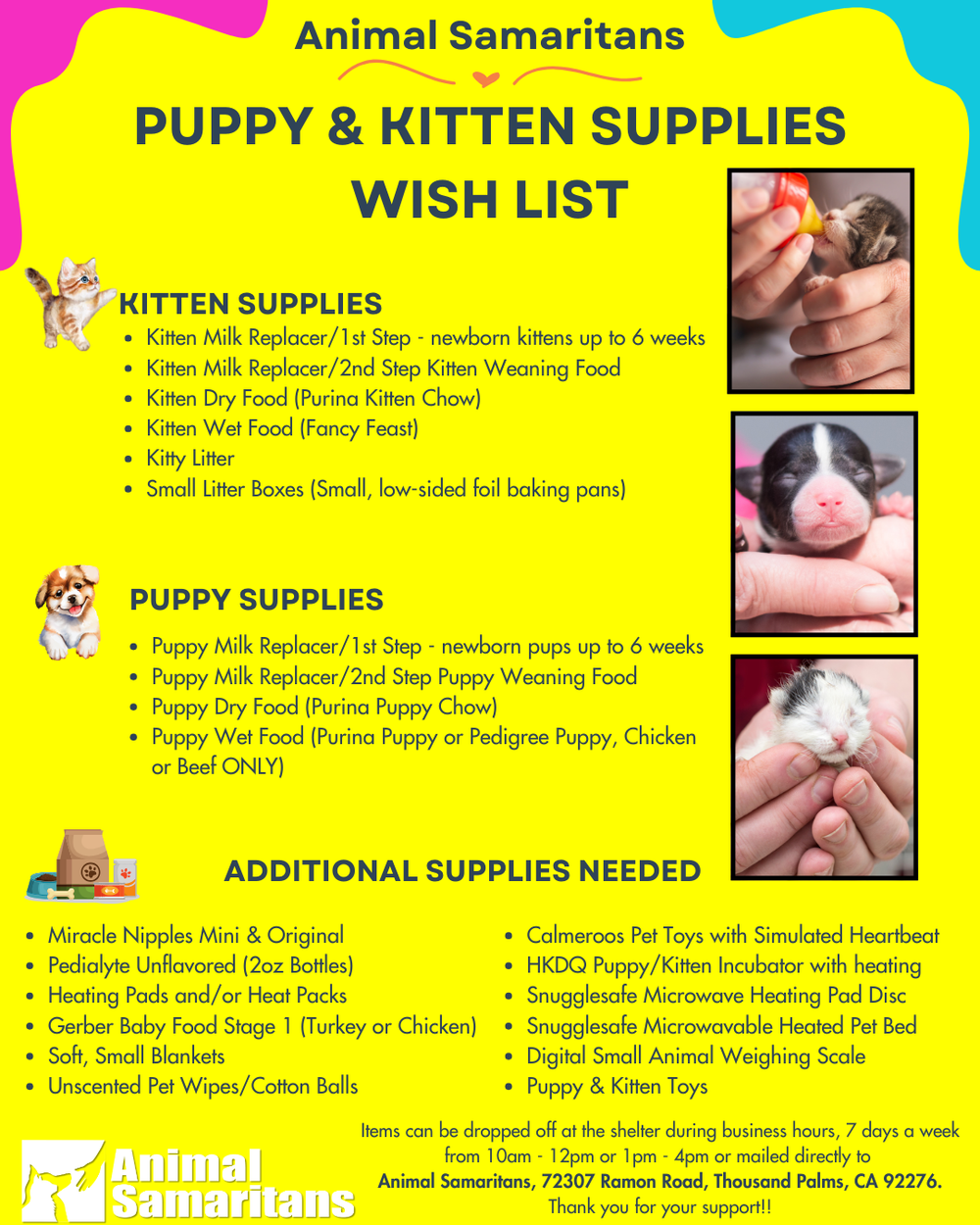 Foster an Animal in Greater Palm Springs — Animal Samaritans