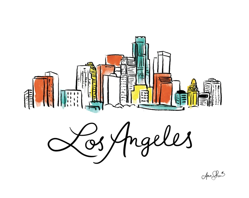 Los Angeles Skyline Drawing