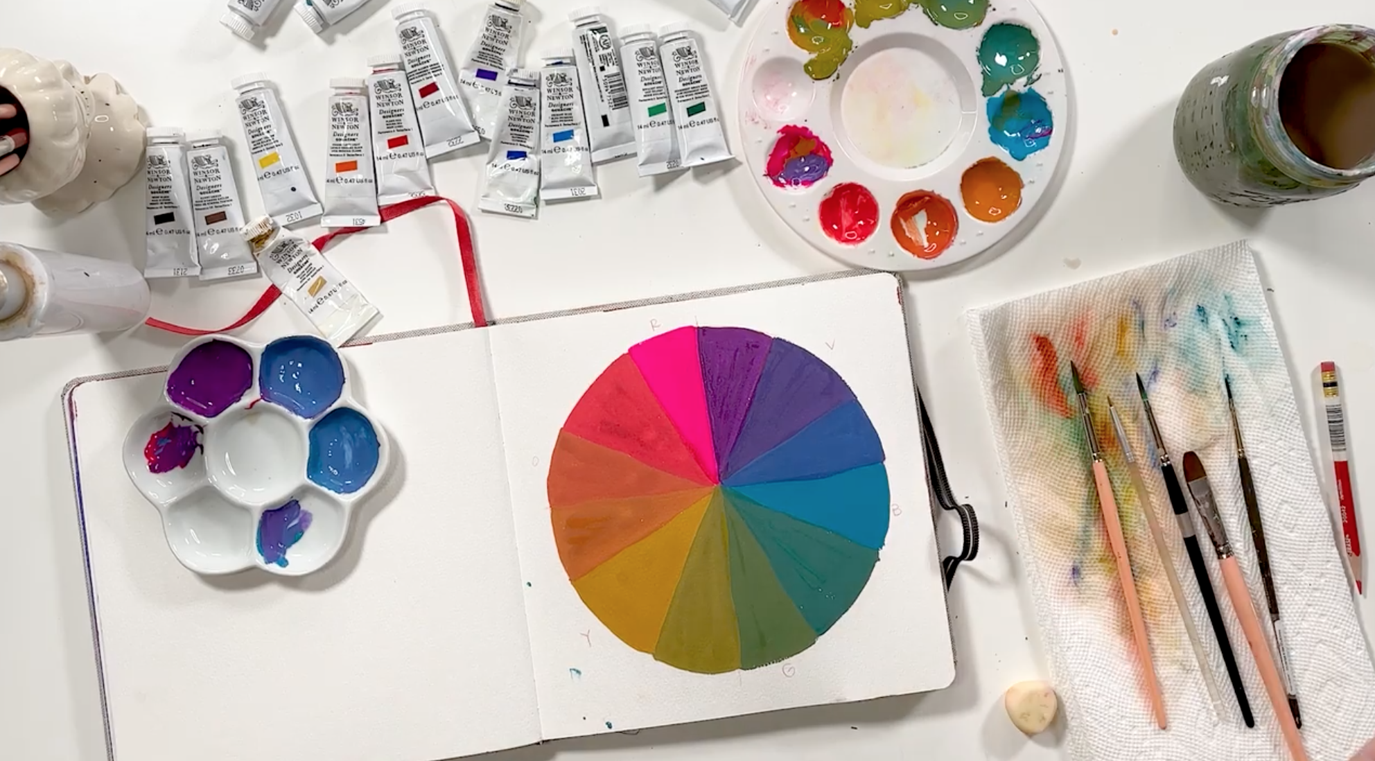 Color Theory: Painting a Custom Color Wheel in Gouache — Ann Shen Blog