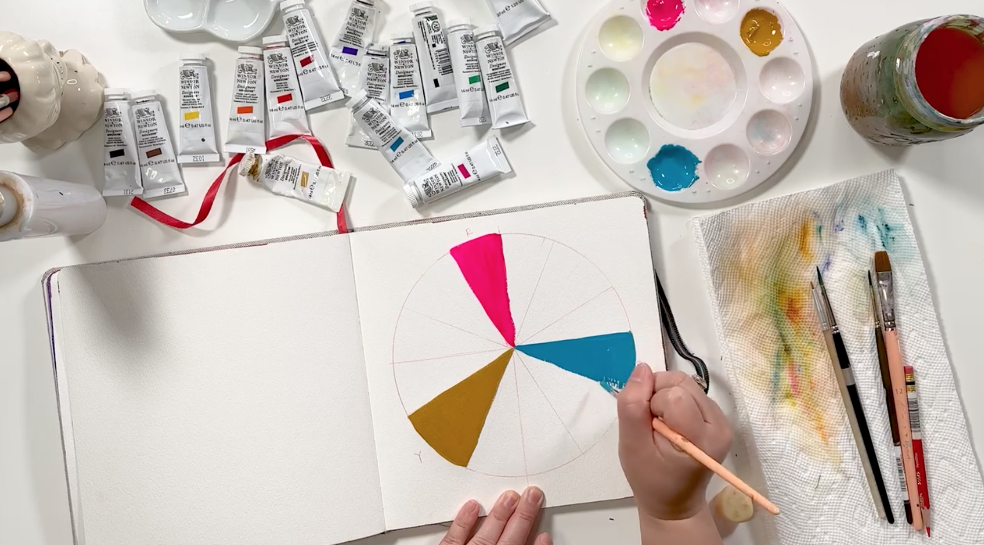Color Theory: Painting a Custom Color Wheel in Gouache — Ann Shen Blog