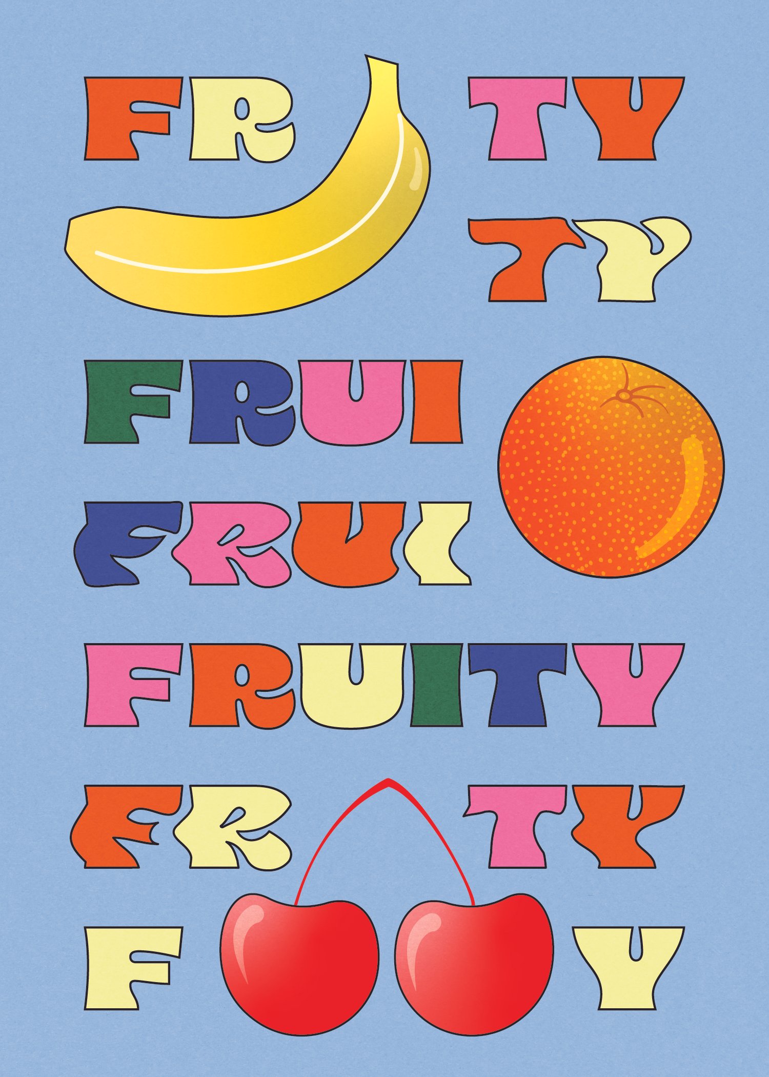 Fruity Digital Download Queer Joy Illustration Fruit Hand Drawn Art ...