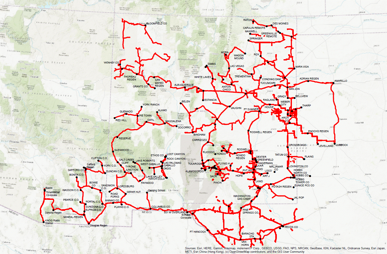 Network Map — NM Fiber Network