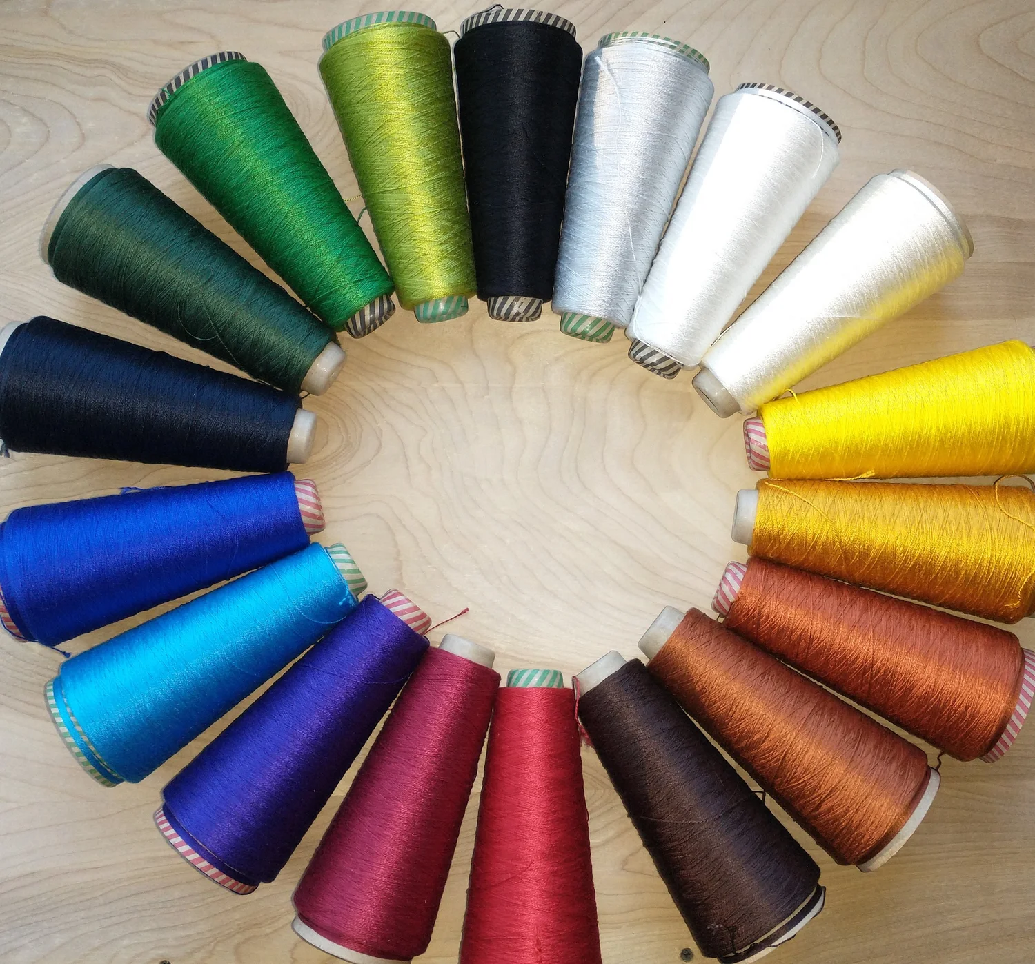 60/2 spun silk in a variety of colors in 50/100/200/300 yard lengths ...