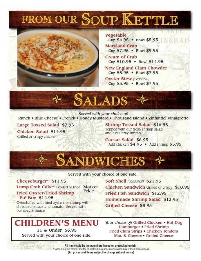 Menu — Liberty Road Seafood and Steak