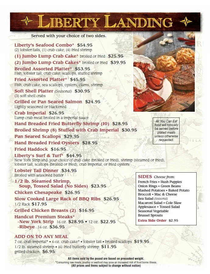 Menu — Liberty Road Seafood and Steak