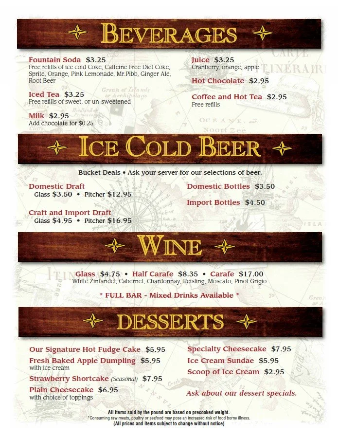 Menu — Liberty Road Seafood and Steak