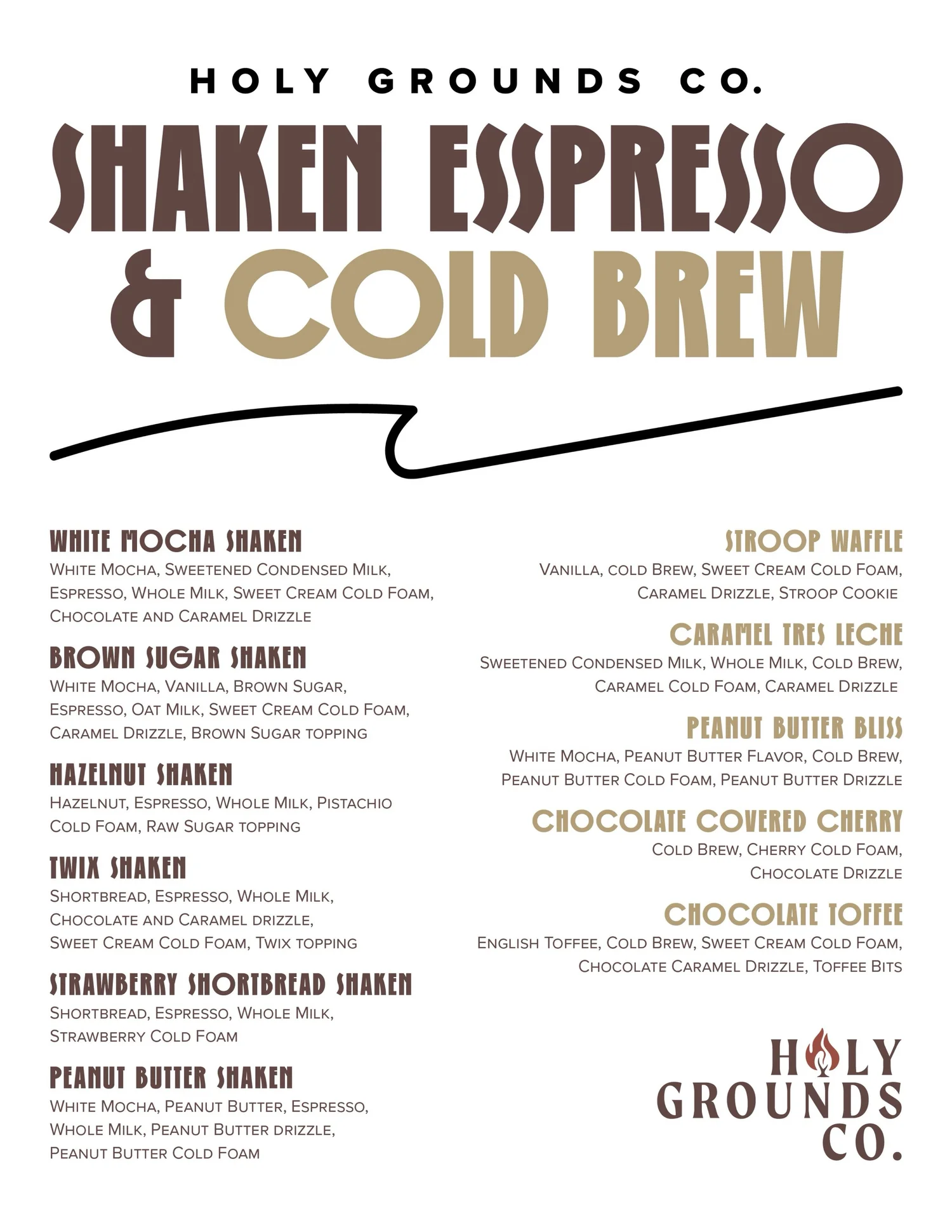 Shaken Espresso & Cold Brew — Holy Grounds Co.