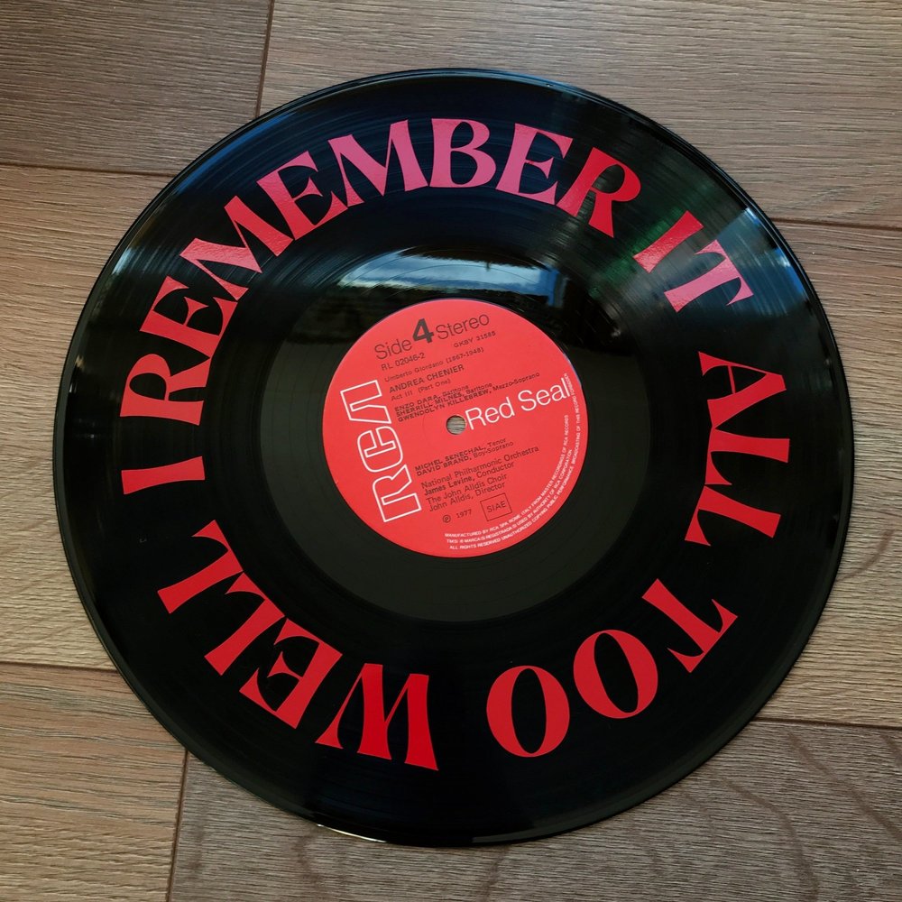 Red Vinyl 45 Record