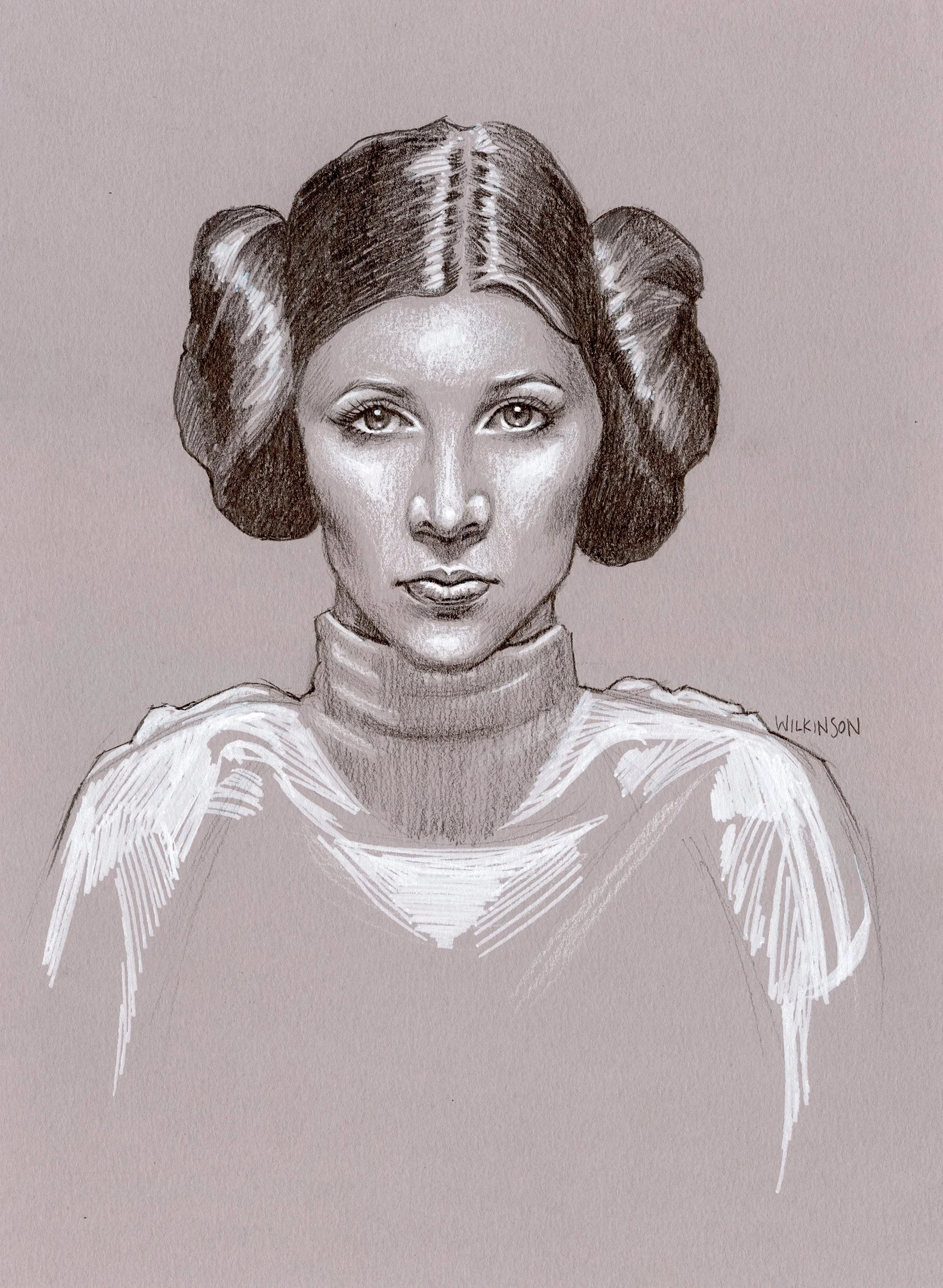 Princess Leia Pencil Sketch — Sarah Wilkinson Art