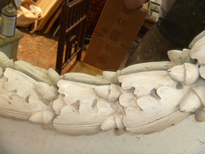Gesso Finish to Carved-Wood Mirror — Jane Henry Studios