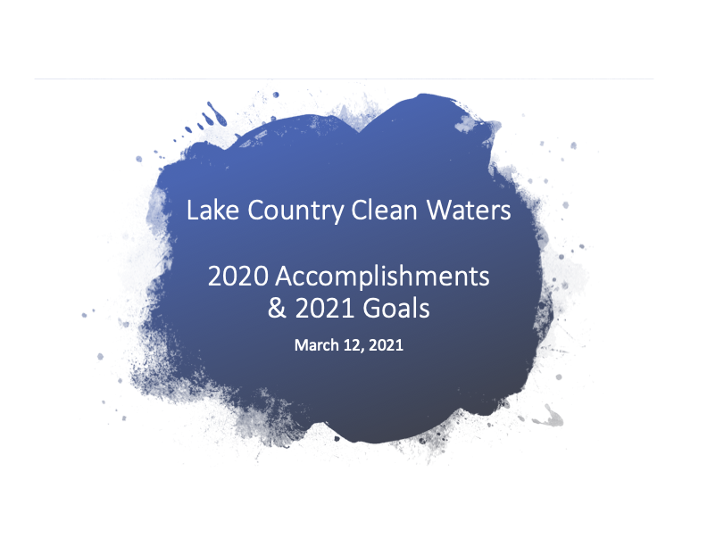Clean Water Plan and Goals — Lake Country Clean Waters