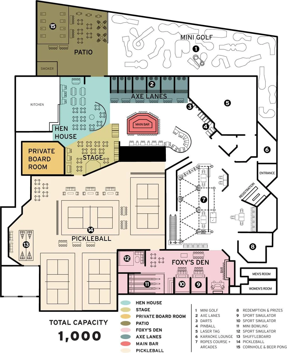 Oakdale Layout — The Burrow | MN Axe Throwing, Food, Drinks & Shenanigans