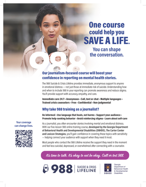Downloadable 988 Training Flyer — 988ga.org