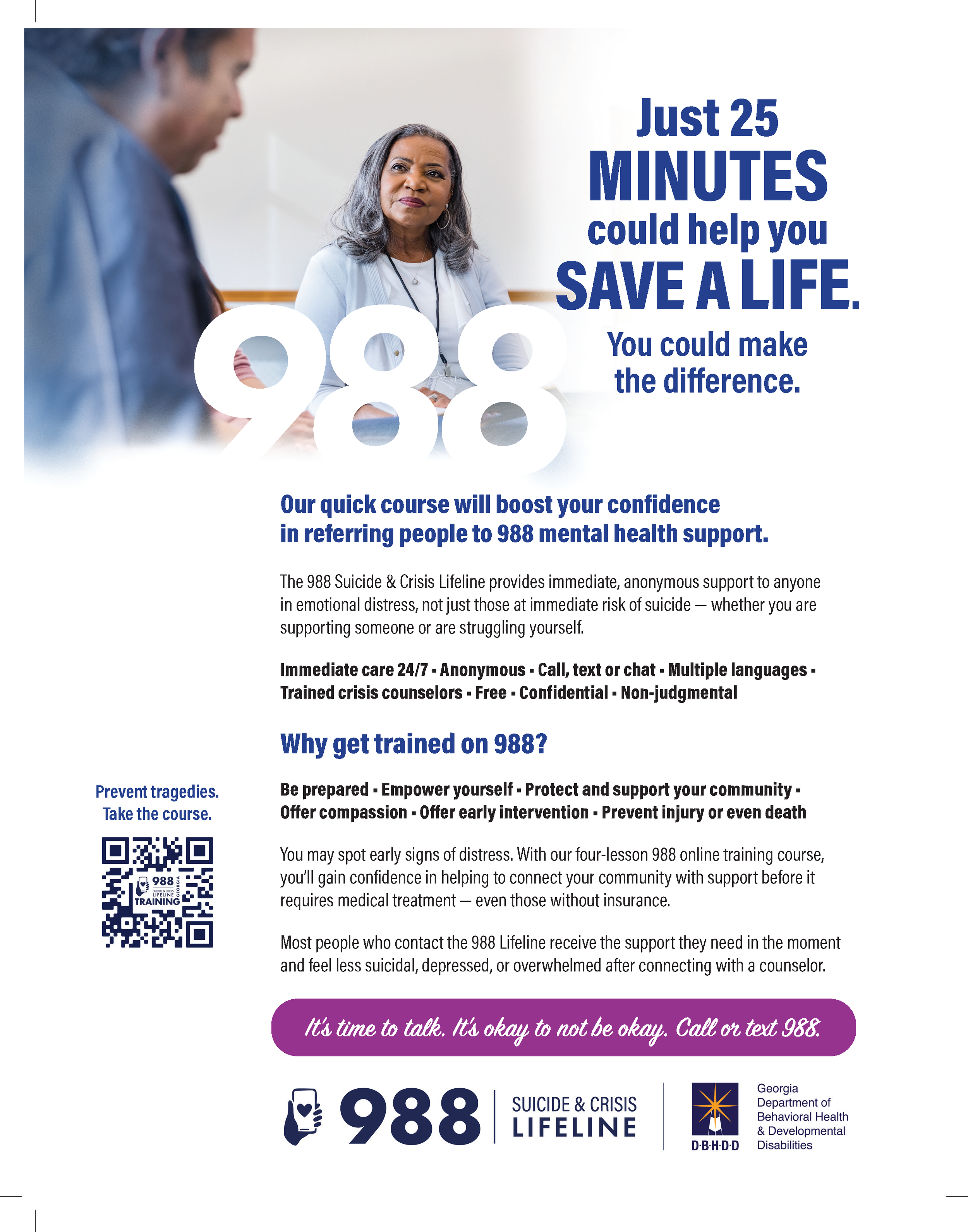 Downloadable 988 Training Flyer — 988ga.org