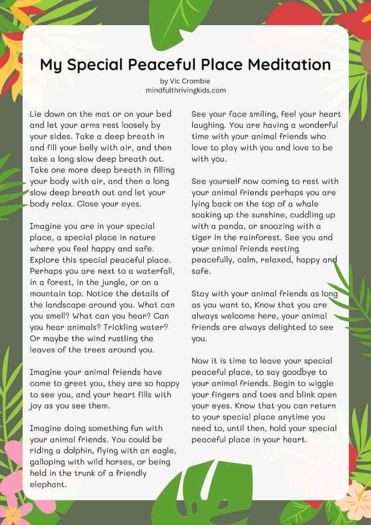 My Special Place Meditation — Mindful Thriving Kids