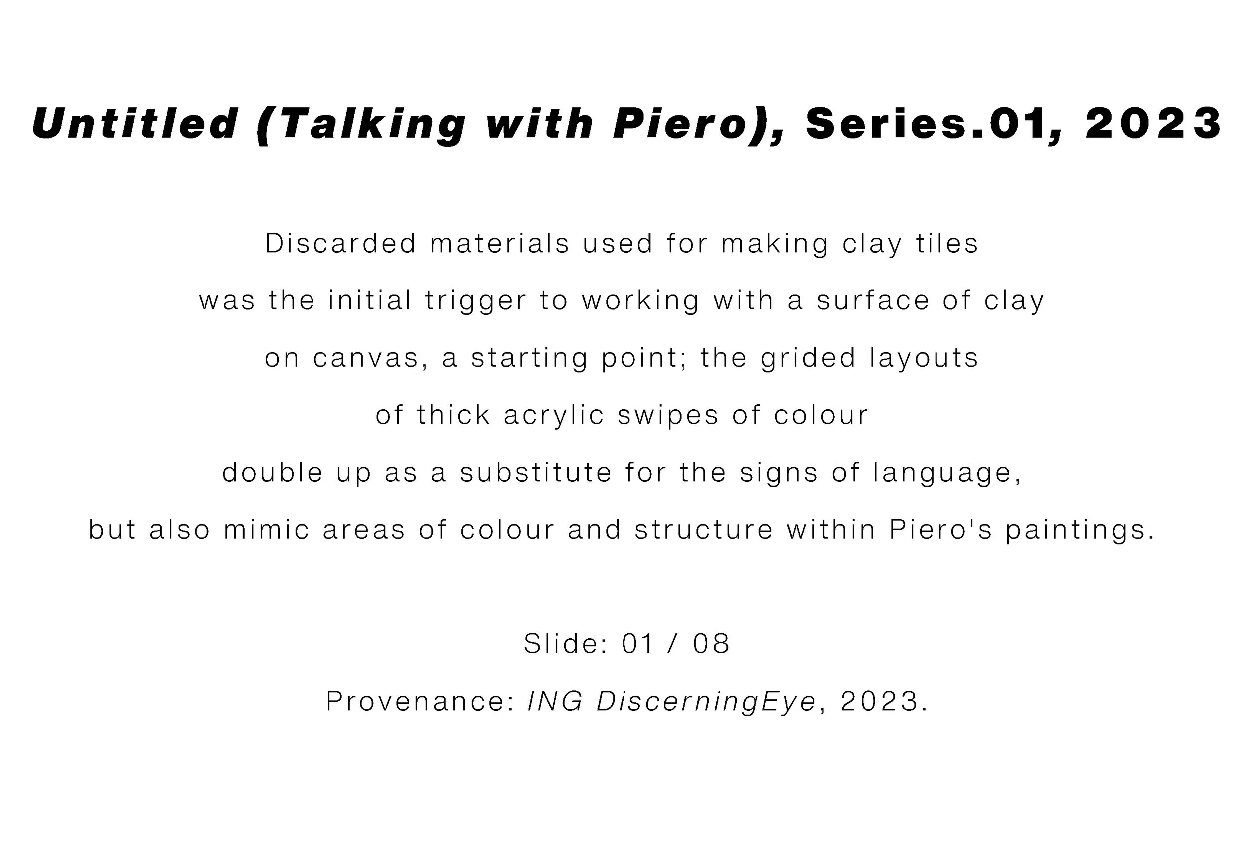Talking with Piero — simon head | artist