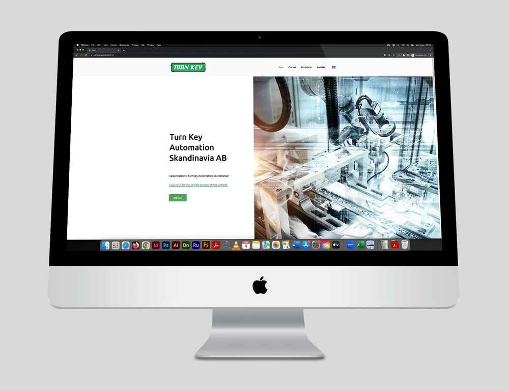 Hemsida åt Turnkey Automation — Monkey 17