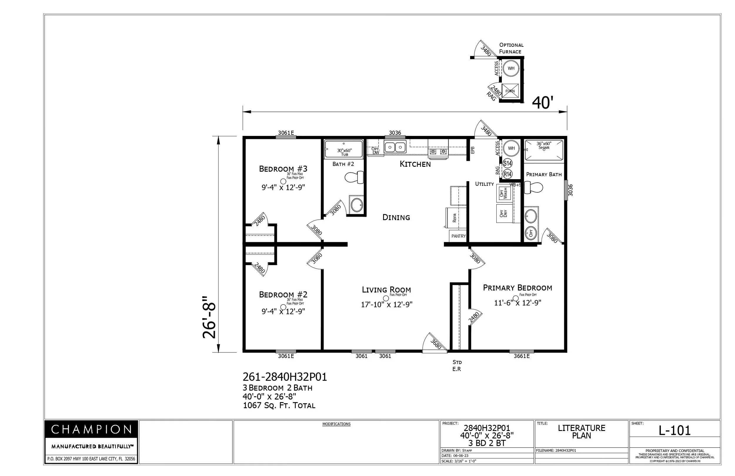 Lake Manor 28x40 3 Bed 2 Bath (1,067 Sq Ft) — Florida Value Homes
