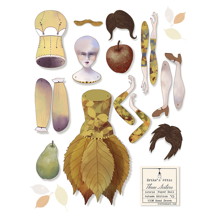 Gertrude Autumn Edition Paper Doll — Erika Karl Studio