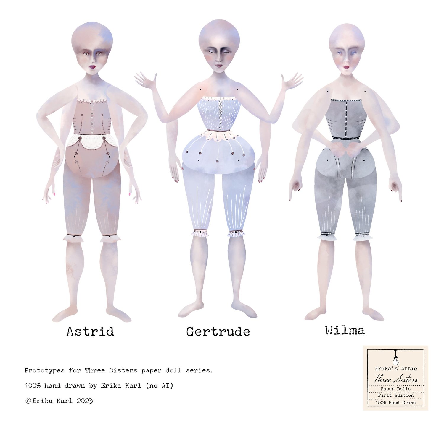 Introducing Three Sisters: A Playful Paper Doll Series for Creative ...
