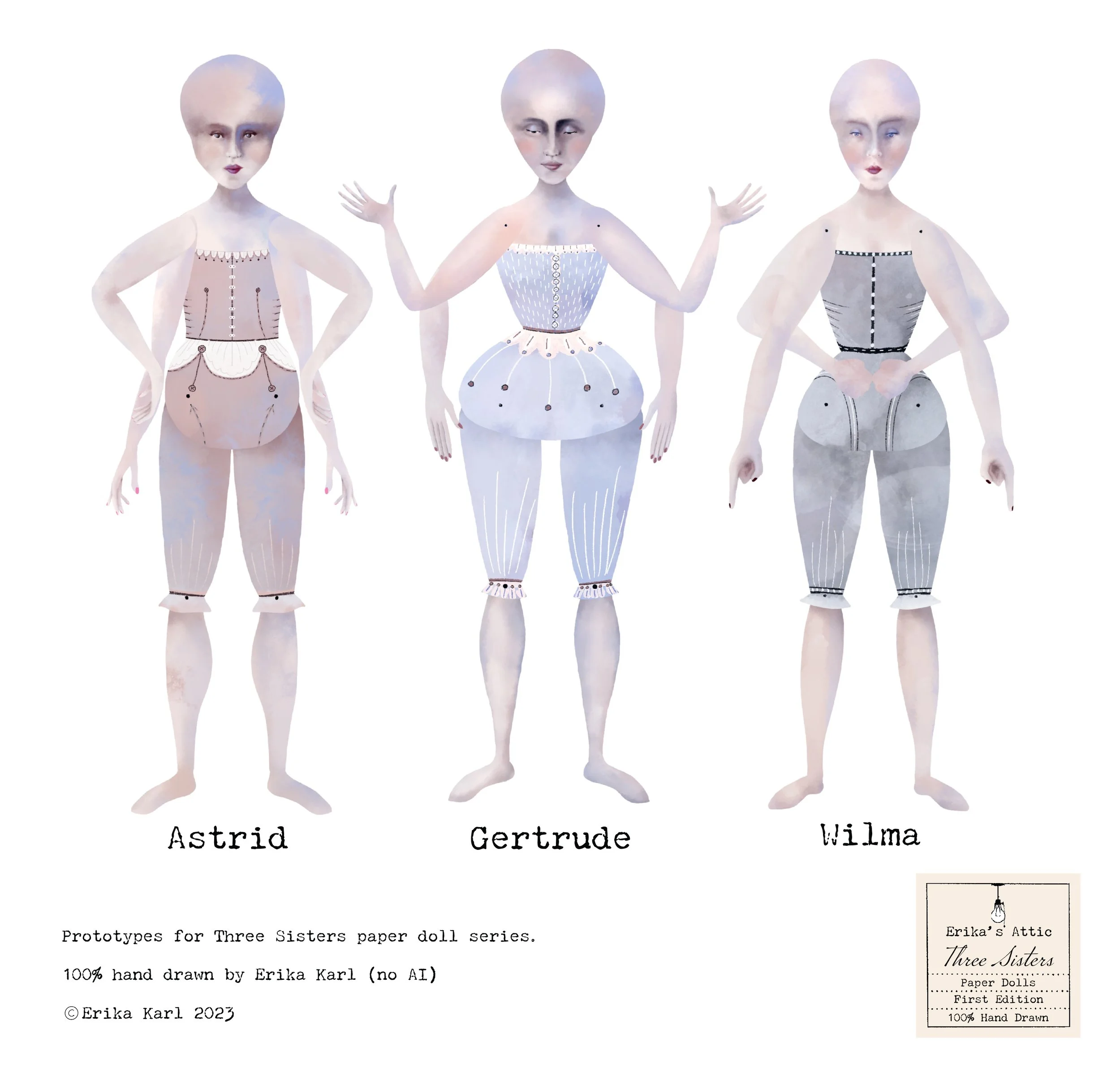 Introducing Three Sisters: A Playful Paper Doll Series for Creative ...