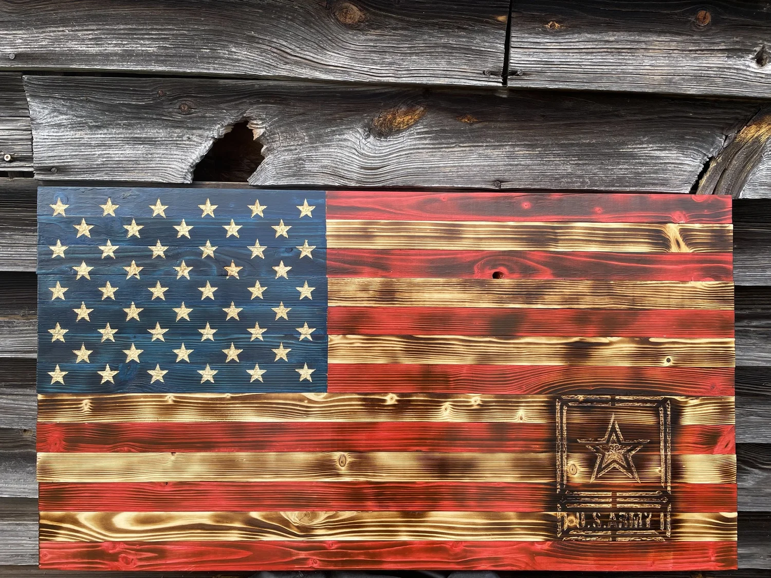 American Flag Wood Wall Art